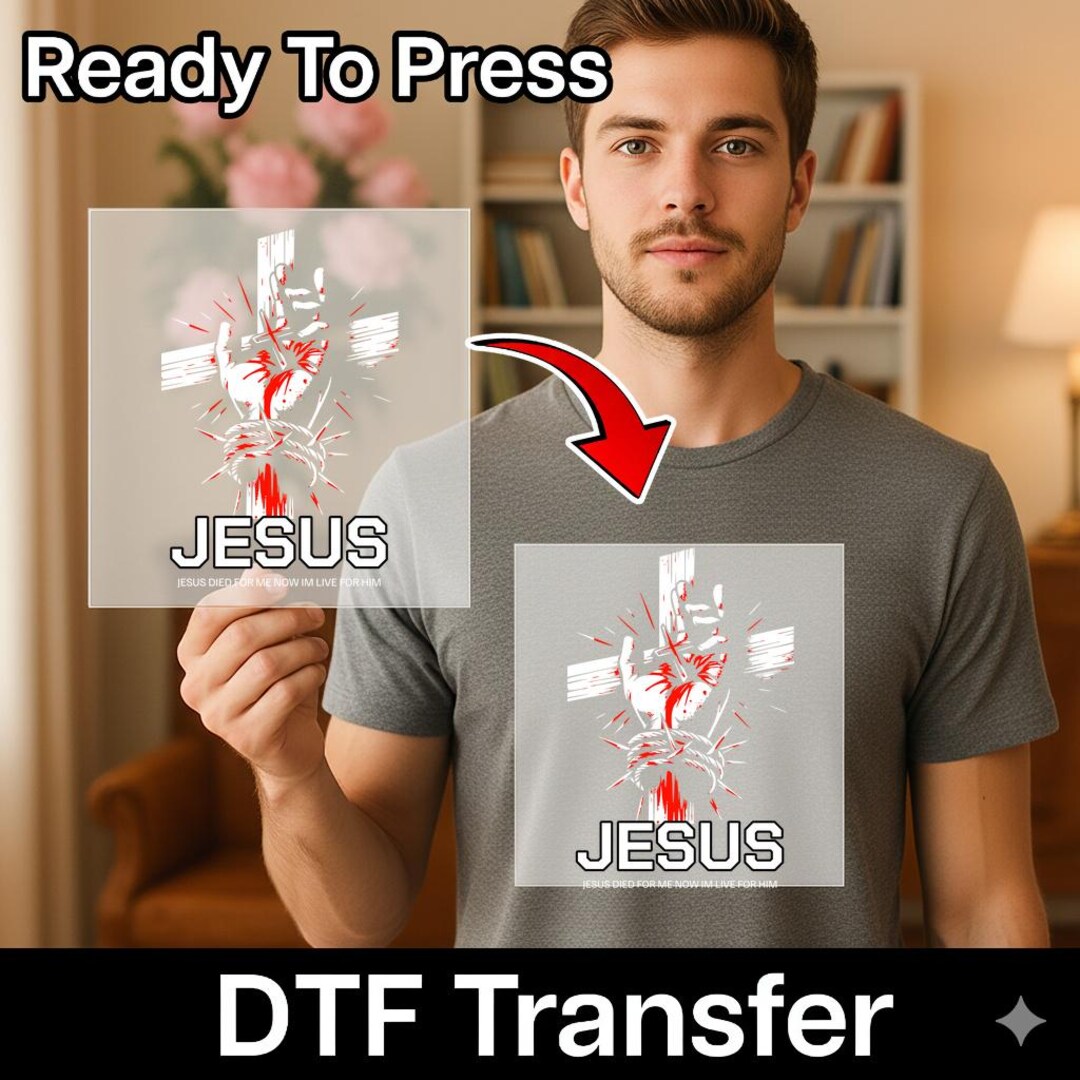 Bold & Edgy Jesus Easter DTF Transfer Iron-on Shirt for Christian Faith ...
