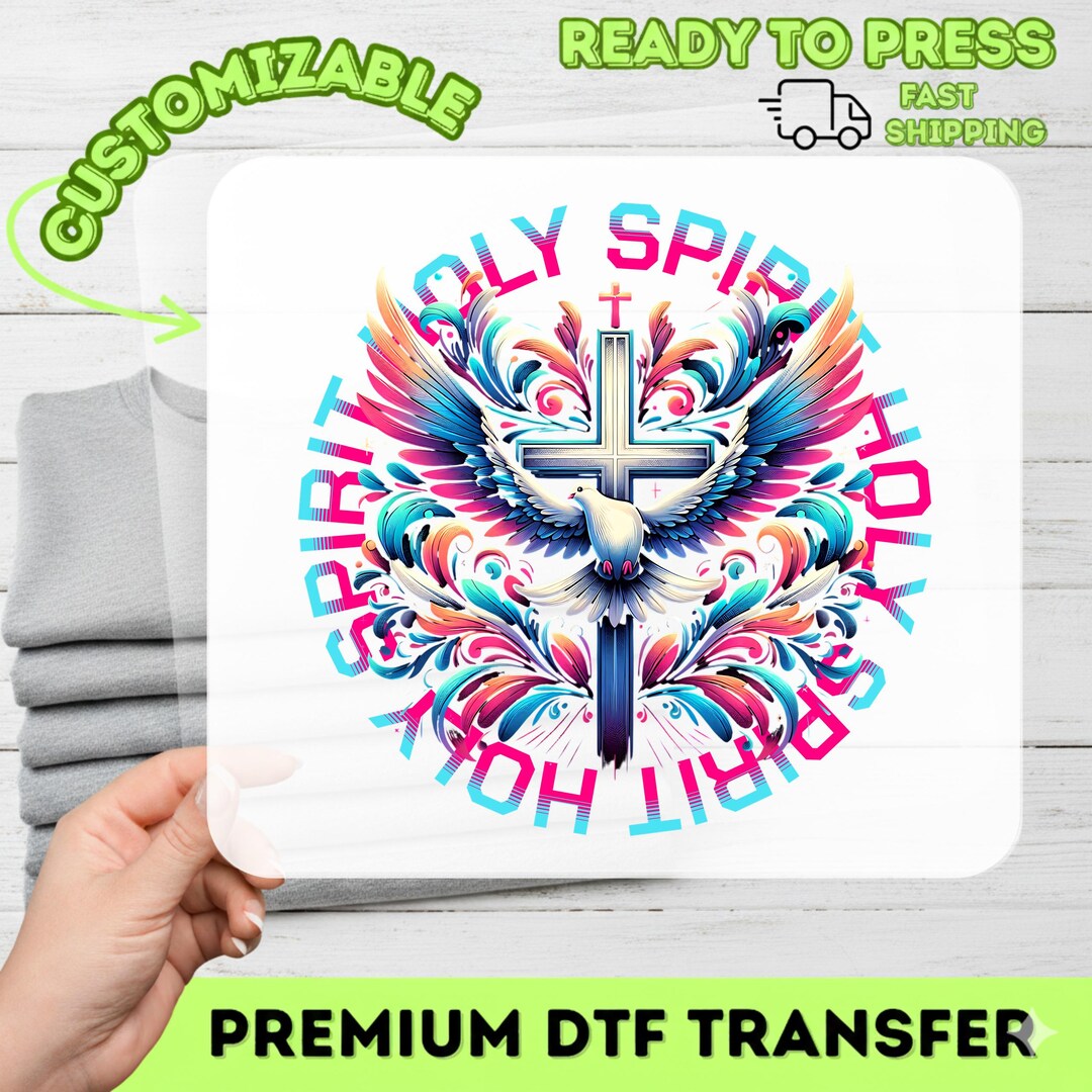 Holy Spirit Religious DTF Transfer for Church Groups & Faith ...