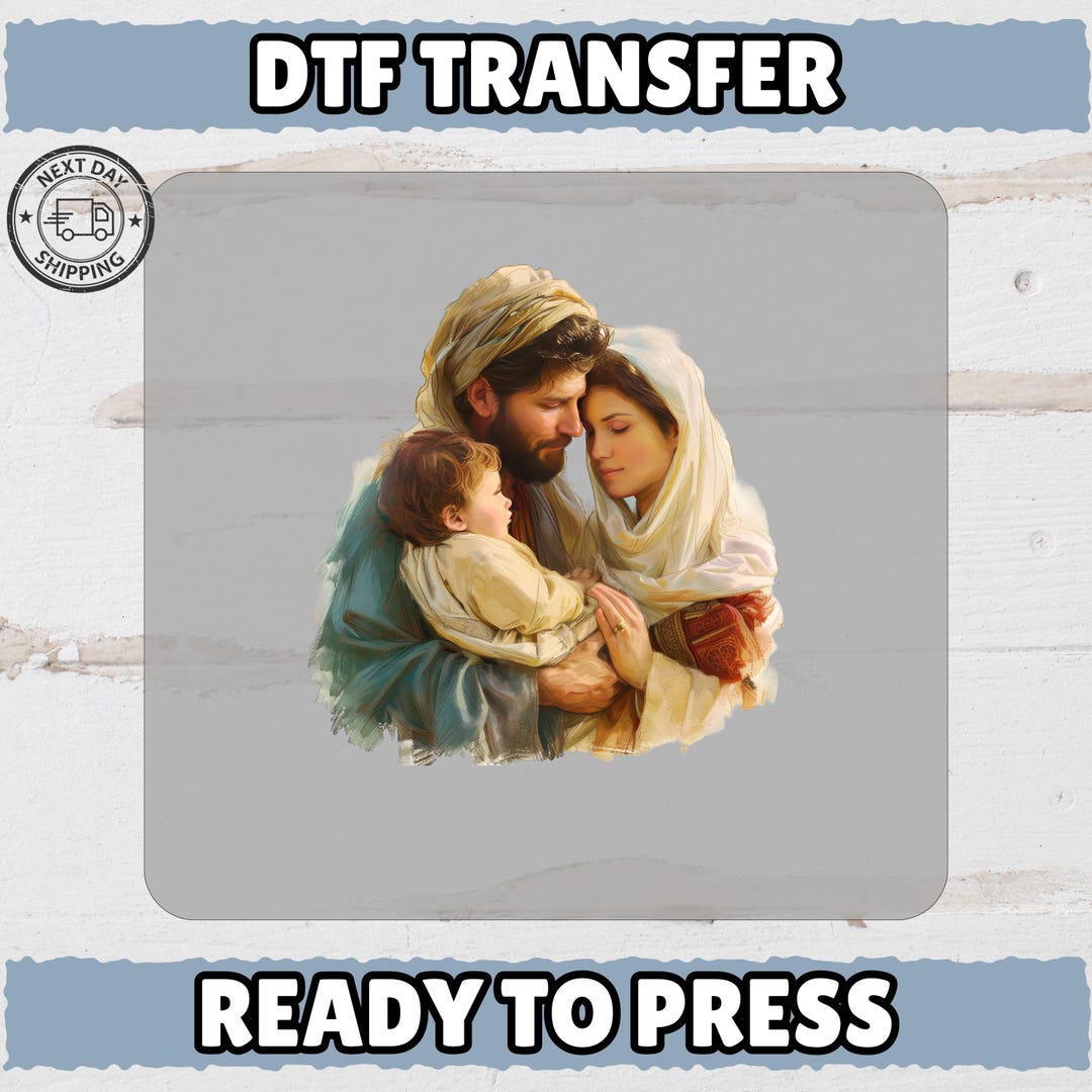 Ready to Press Religious Family DTF Transfer, Inspirational Christian ...
