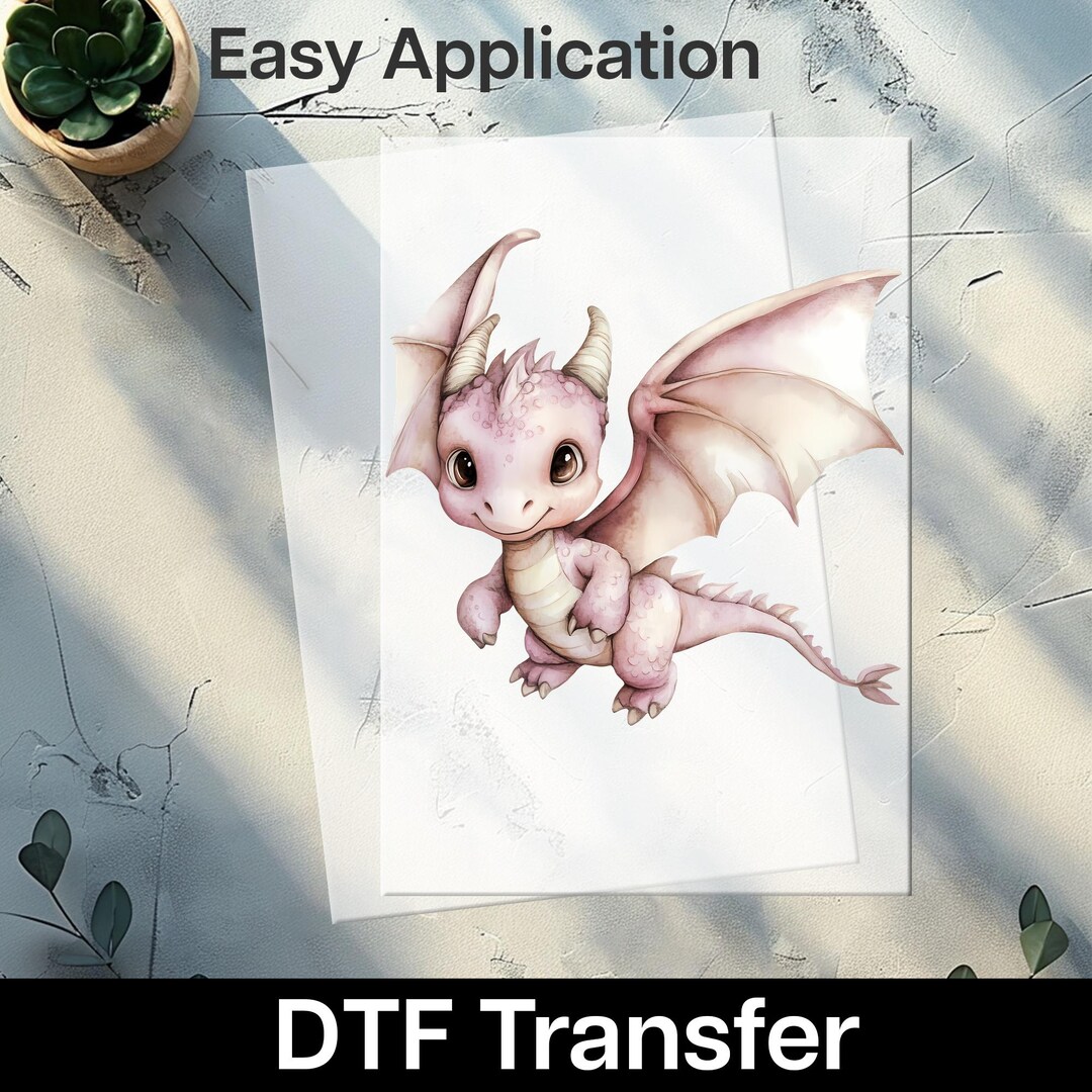 Cute Baby Dragon DTF Transfer for Kids Shirts & Apparel | Fantasy ...