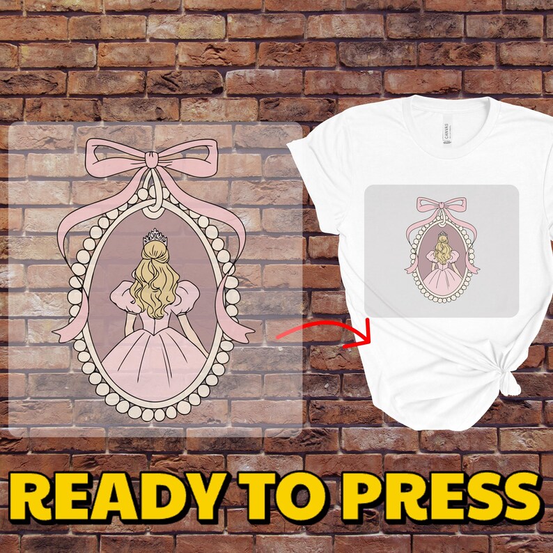 Wicked Glinda Icon Iron-on Decal, Iconic Wicked Pink Gown Tiara Heat ...