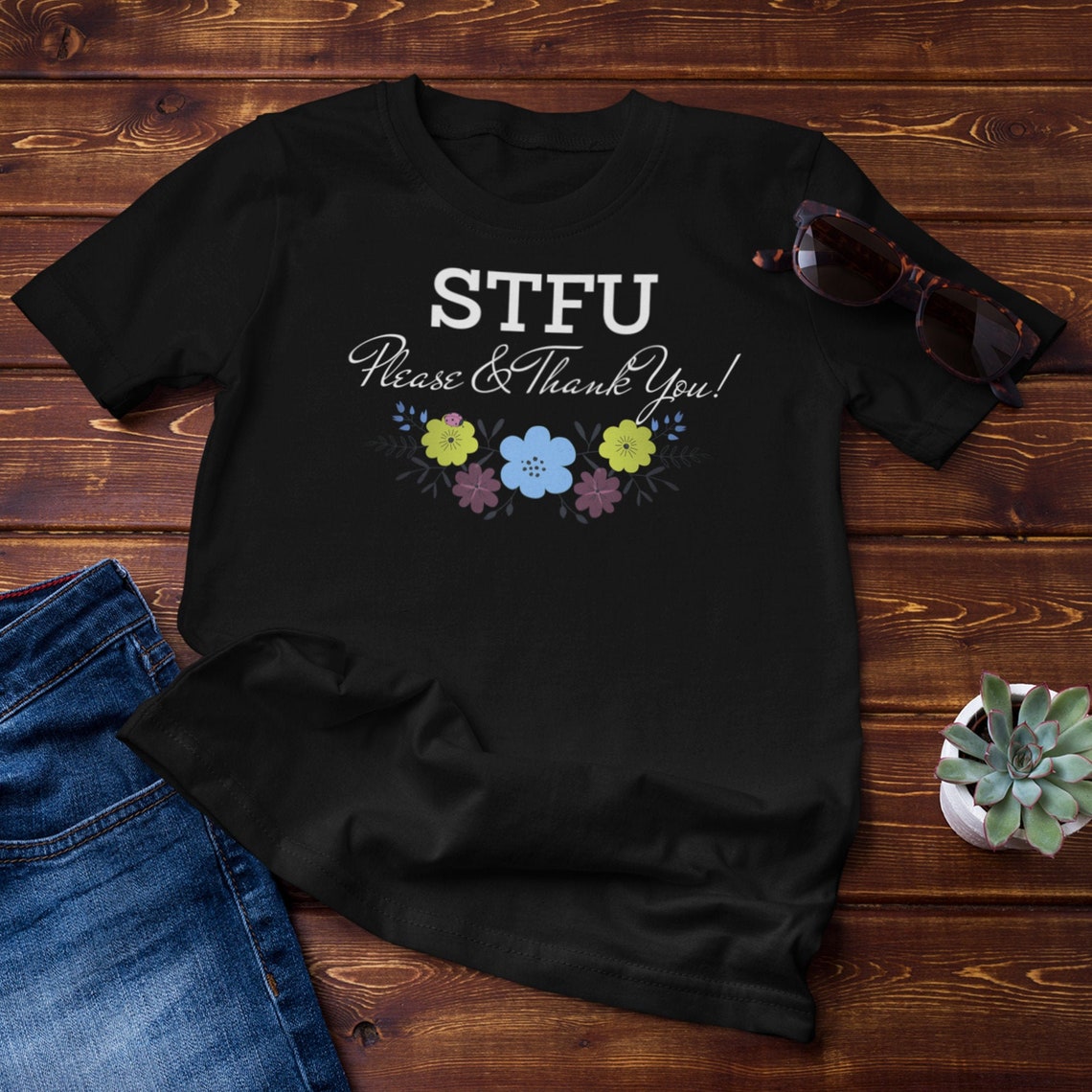 STFU Please & Thank You Shirt, Kindly STFU, Funny Shirt, Sarcastic ...