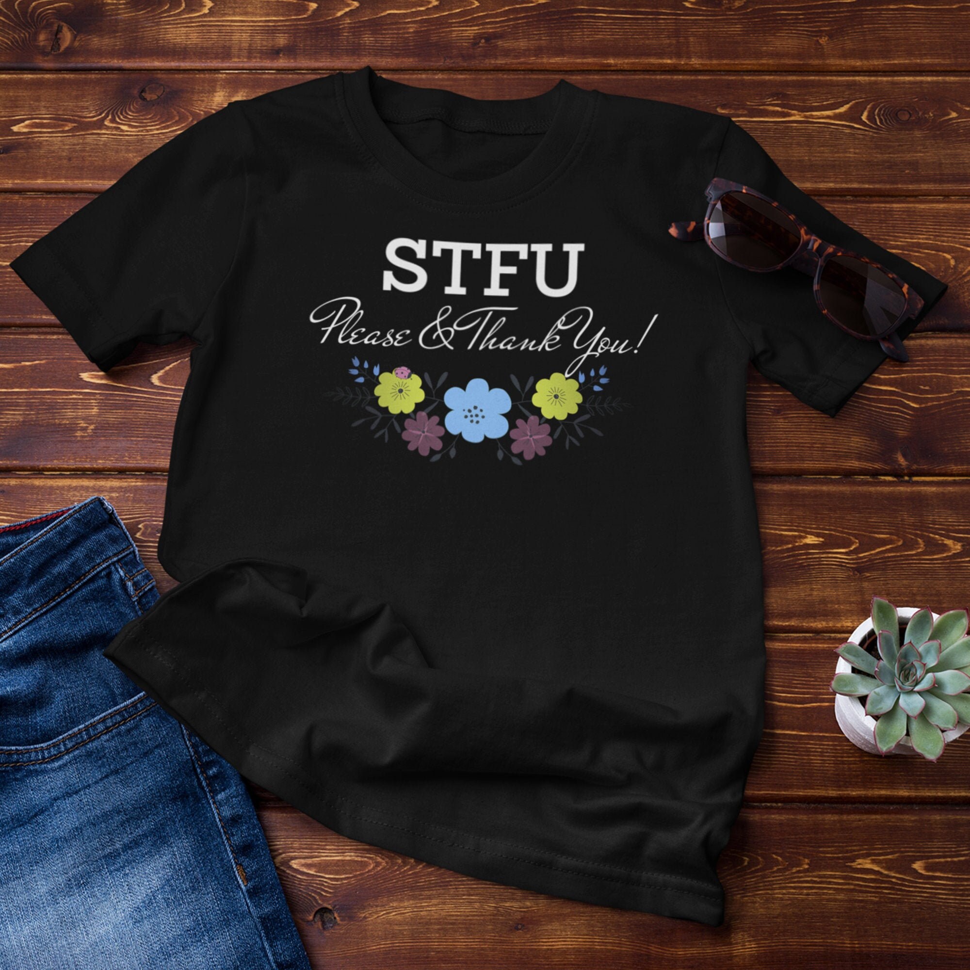 STFU Please & Thank You Shirt, Kindly STFU, Funny Shirt, Sarcastic ...
