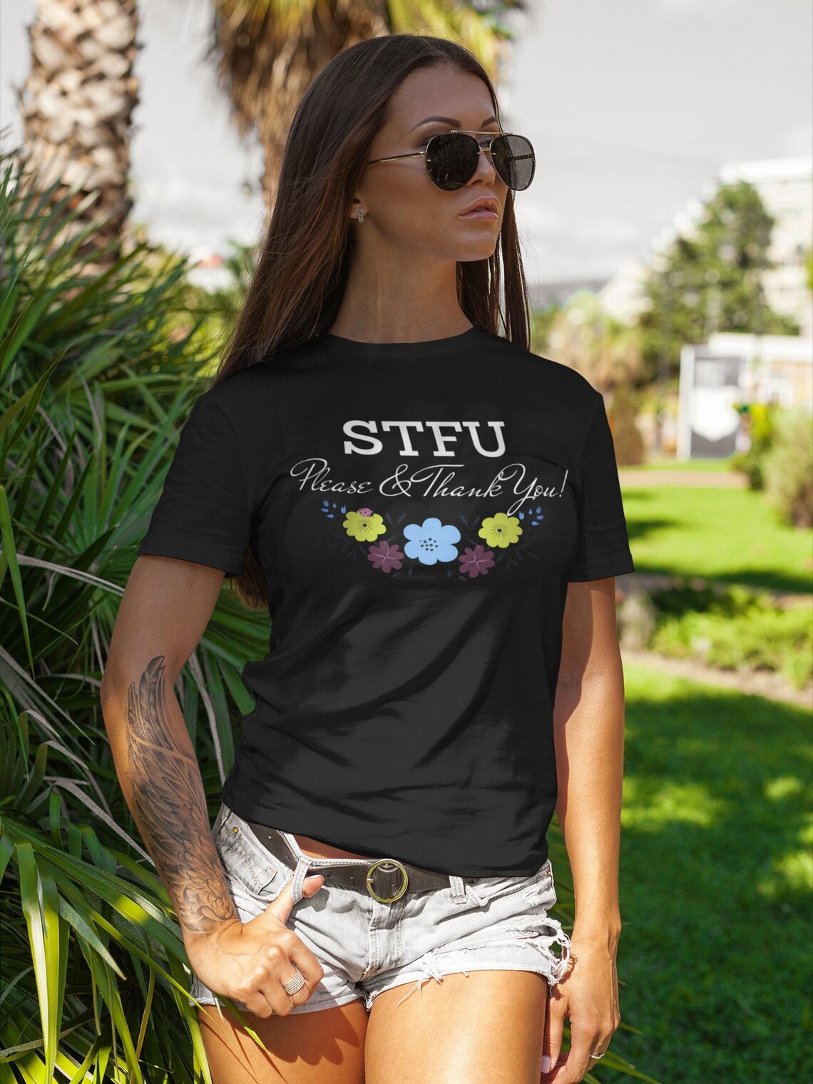 STFU Please & Thank You Shirt, Kindly STFU, Funny Shirt, Sarcastic ...