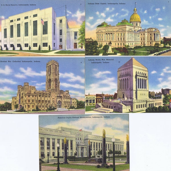 Indiana Postcard - Etsy