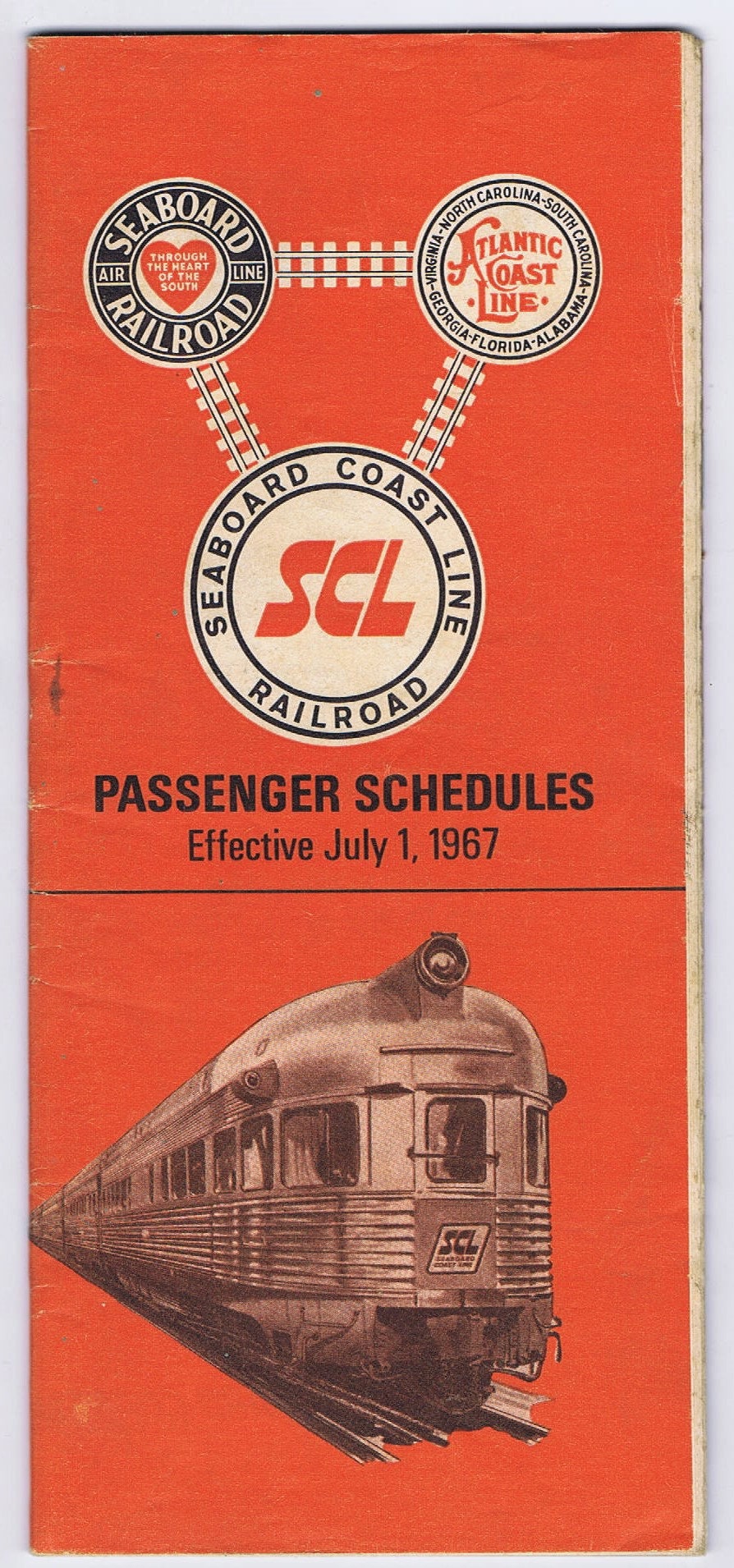 Vintage 1967 SCL Railroad Timetable Vintage Railroad Timetable Seaboard ...