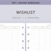Wish List Printable Planner Inserts Pocket Size Minimalist Wishlist ...
