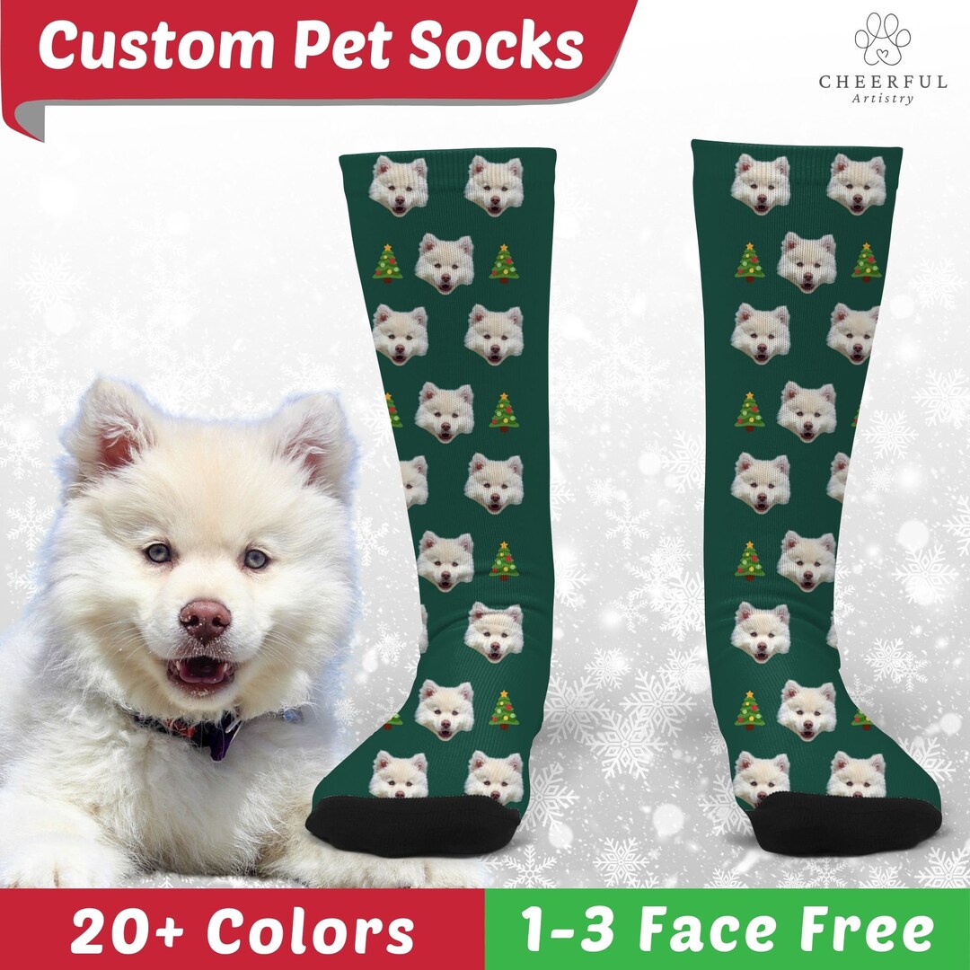 Custom Pet Photo Socks Custom Dog Socks Custom Cat Socks Cat Dad Gift ...