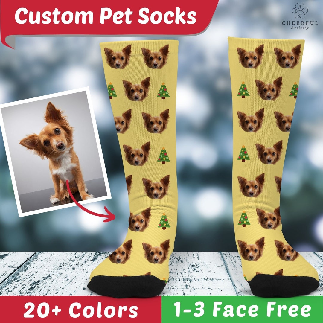 Custom Dog Face Socks, Custom Pet Photo Socks, Cute Cat Photo Socks ...