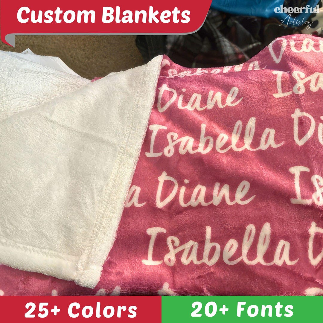 Personalized Name Blanket, Custom Name Baby Blanket for Girls Boys ...