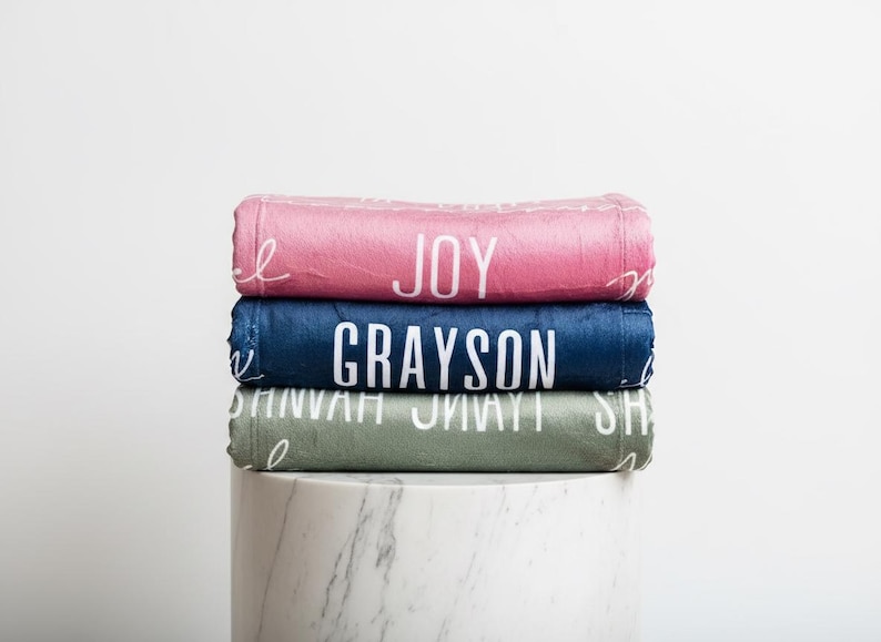 Personalized Name Blanket, Custom Name Baby Blanket for Girls Boys ...