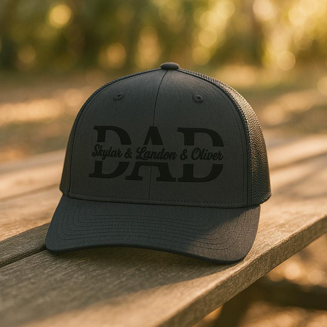 Custom Dad Hat Embroidered Trucker Hat With Kids Names Gift for Dad ...
