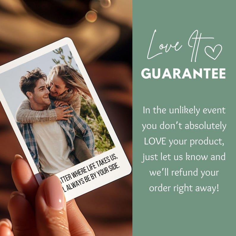 Gift for Boyfriend Personalized Metal Wallet Insert Custom Photo Wallet ...