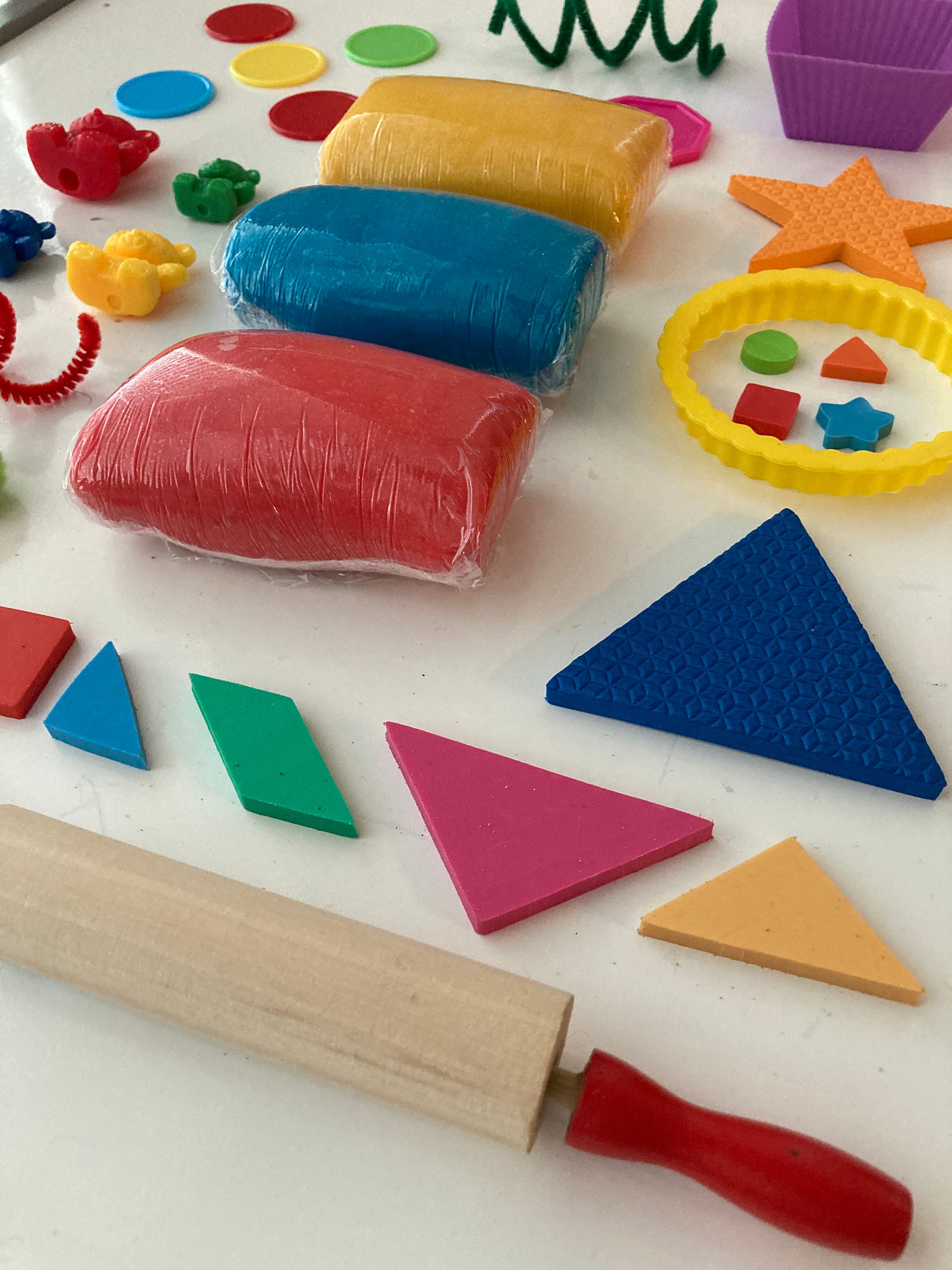 Colorful Shapes Play Dough Kit - Etsy