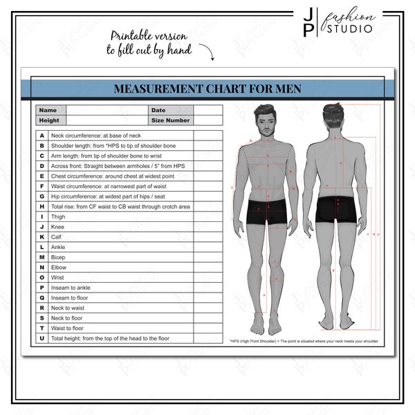 Sewing Body Measurement Sheet - Etsy