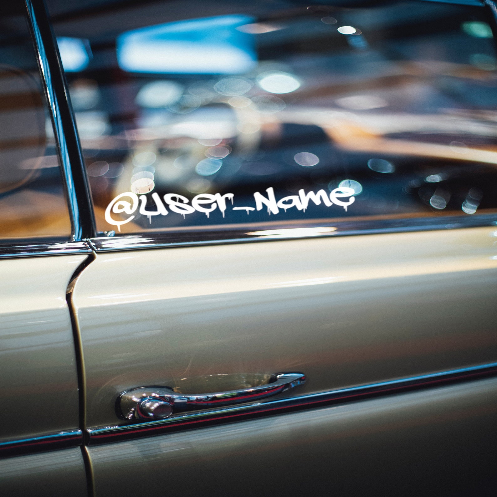 Custom Social Media User Name Tag Page With Logo for Car or Any Surface ...