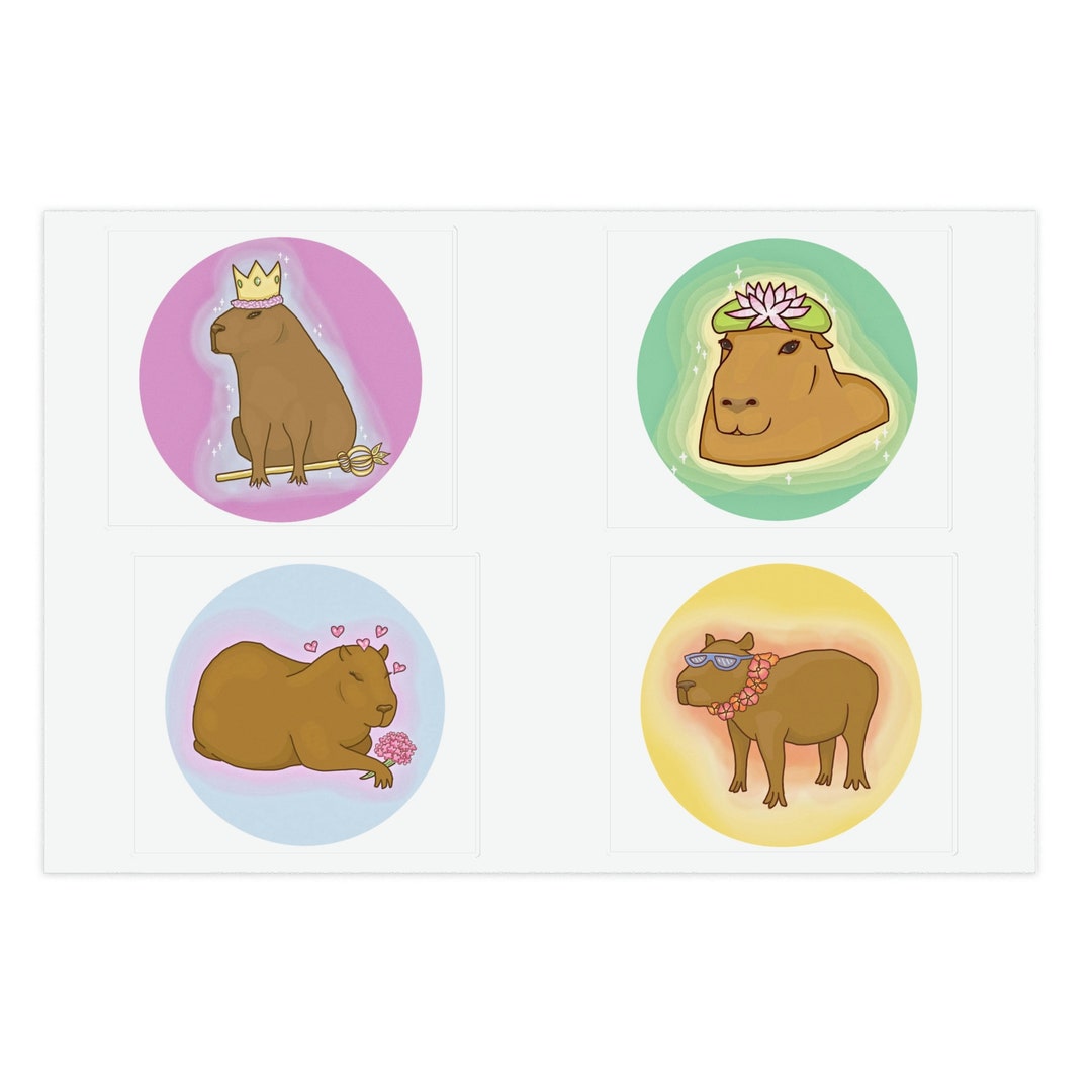 Cute Capybara Sticker Sheet - Etsy