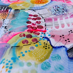 Funky Wall Art, Surreal Landscape Funky Home Decor, Original Abstract ...