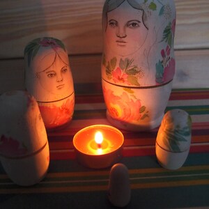 5 Handpainted Matrioshkas for Personal Rituals, Nesting Dolls to Hold ...
