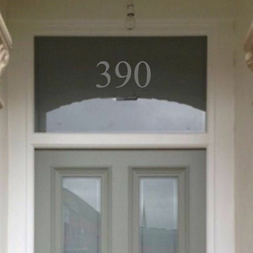 Classic Frosted Fanlight Door Number Etched Glass House - Etsy