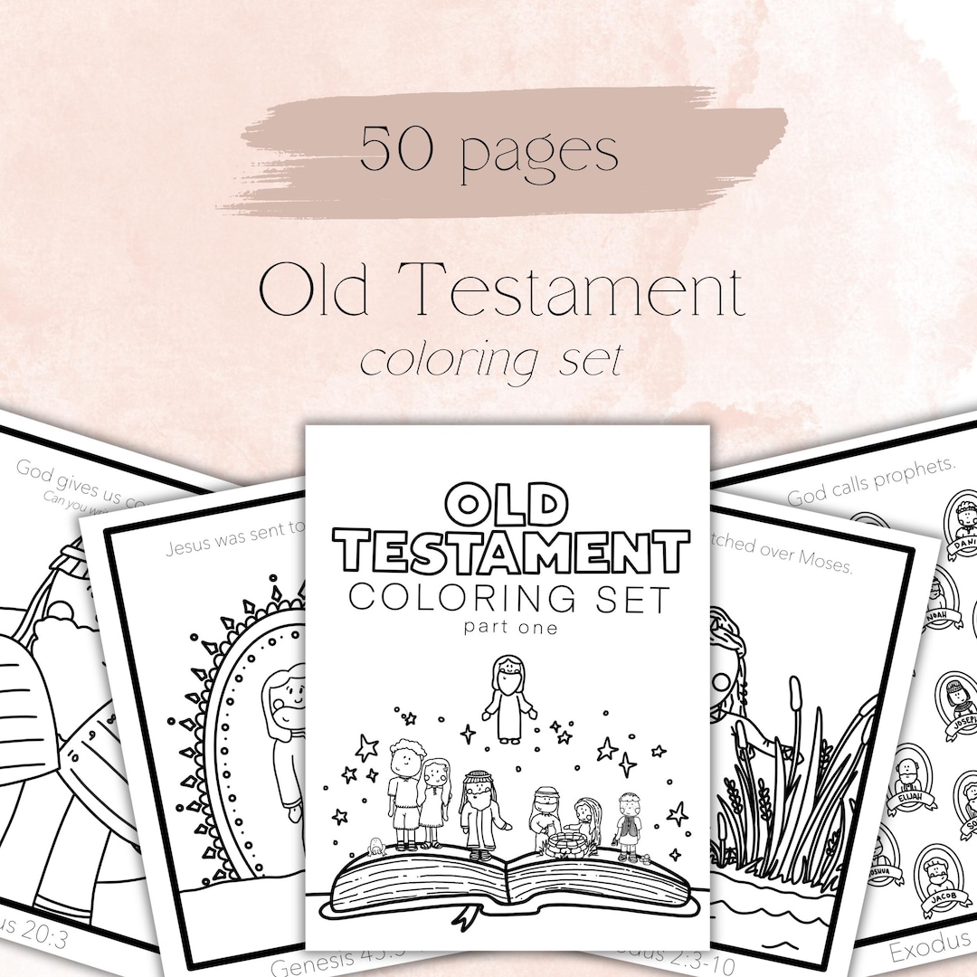 Old Testament Coloring Pages, Kids Religious Activity (PDF Download ...