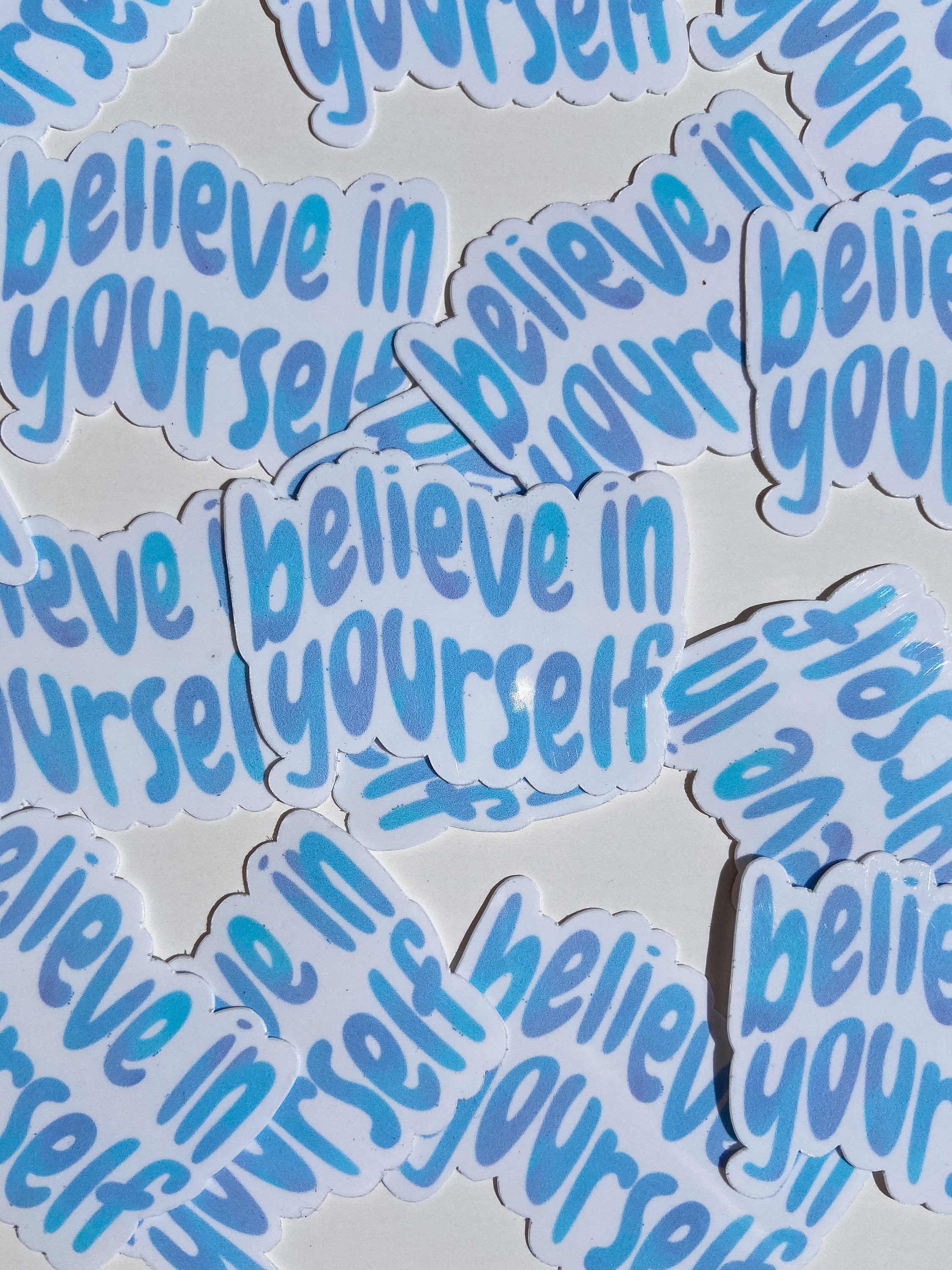 Believe in yourself weatherproof sticker vinyl sticker | Etsy