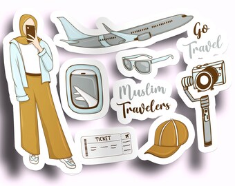 Printable Hijabi Sticker Muslimah Stickers Shades of Muslimah - Etsy