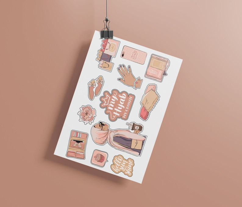 Printable PLANNER Muslimah Stickers, Hijabi Sticker, Shades of Muslimah ...