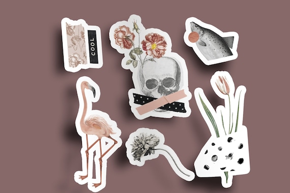 Vintage Cool Sticker Kit Printable Stickers Laptop Stickers - Etsy