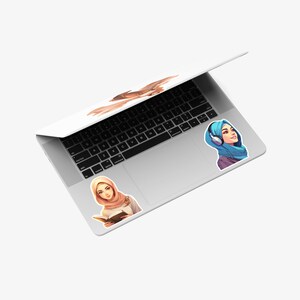 Islamic Hijabi Sticker Set, Trendy Muslimah Decals, Modest Fashion ...