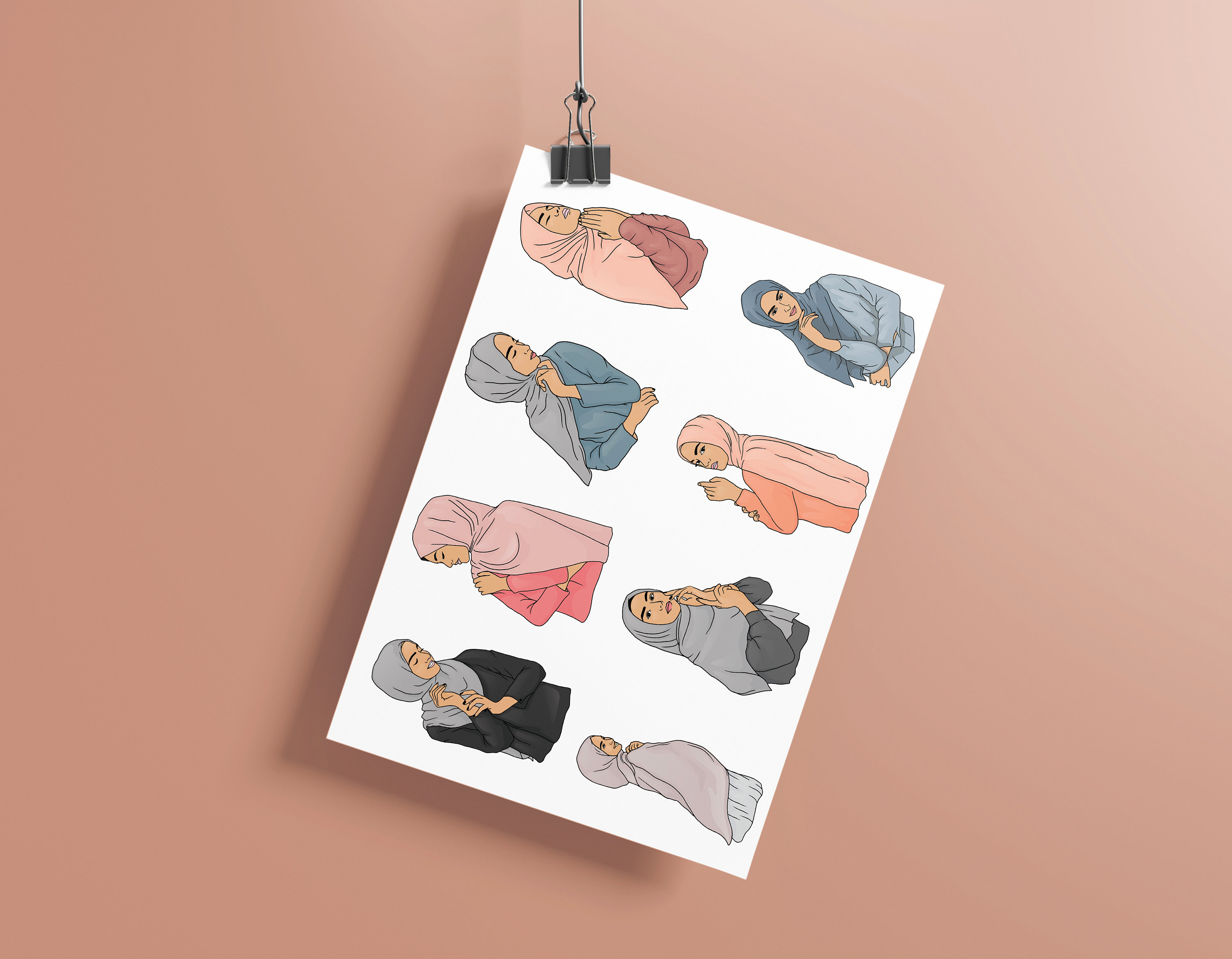 Printable Hijabi Sticker Muslimah Stickers Shades of Muslimah - Etsy