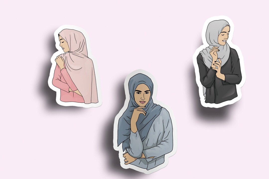 Printable Hijabi Sticker Muslimah Stickers Shades of Muslimah - Etsy