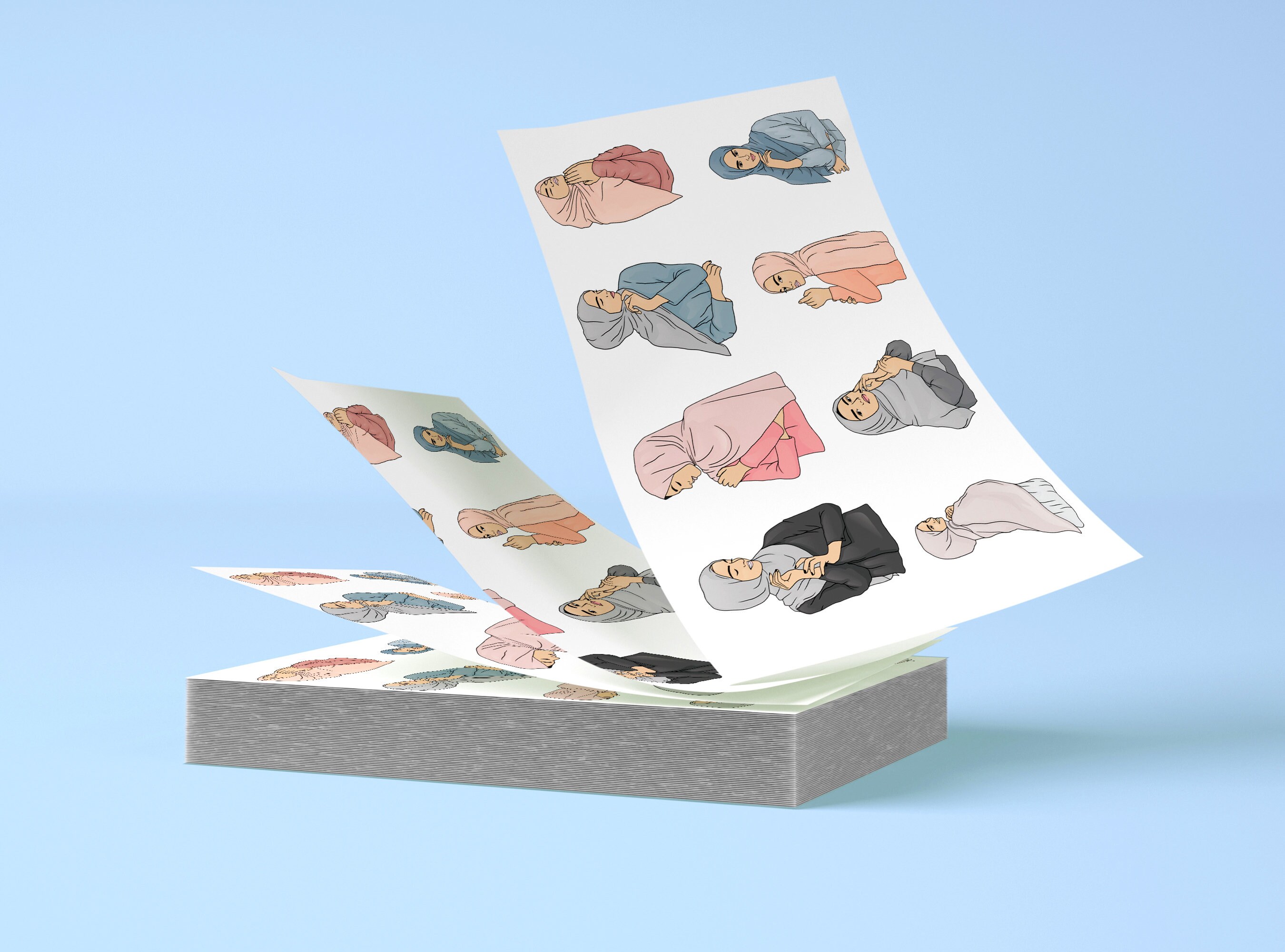 Printable Hijabi Sticker Muslimah Stickers Shades of Muslimah - Etsy