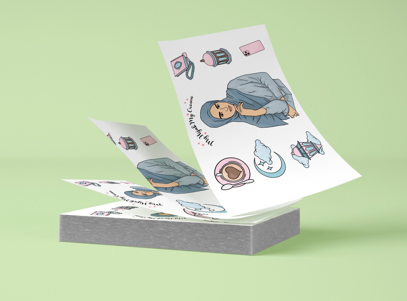 Printable Hijabi Sticker Muslimah Stickers Shades of Muslimah - Etsy