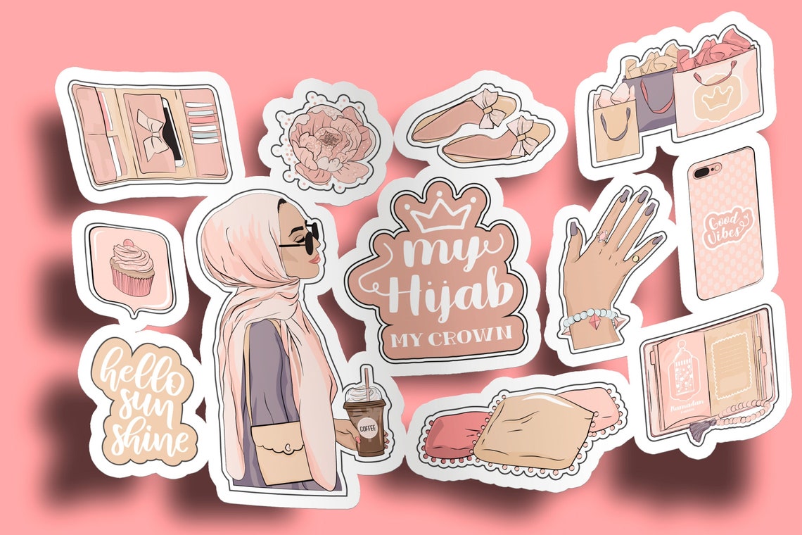 Printable PLANNER Muslimah Stickers, Hijabi Sticker, Shades of Muslimah ...