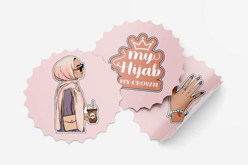 Printable PLANNER Muslimah Stickers, Hijabi Sticker, Shades of Muslimah ...