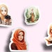 Islamic Hijabi Sticker Set, Trendy Muslimah Decals, Modest Fashion ...