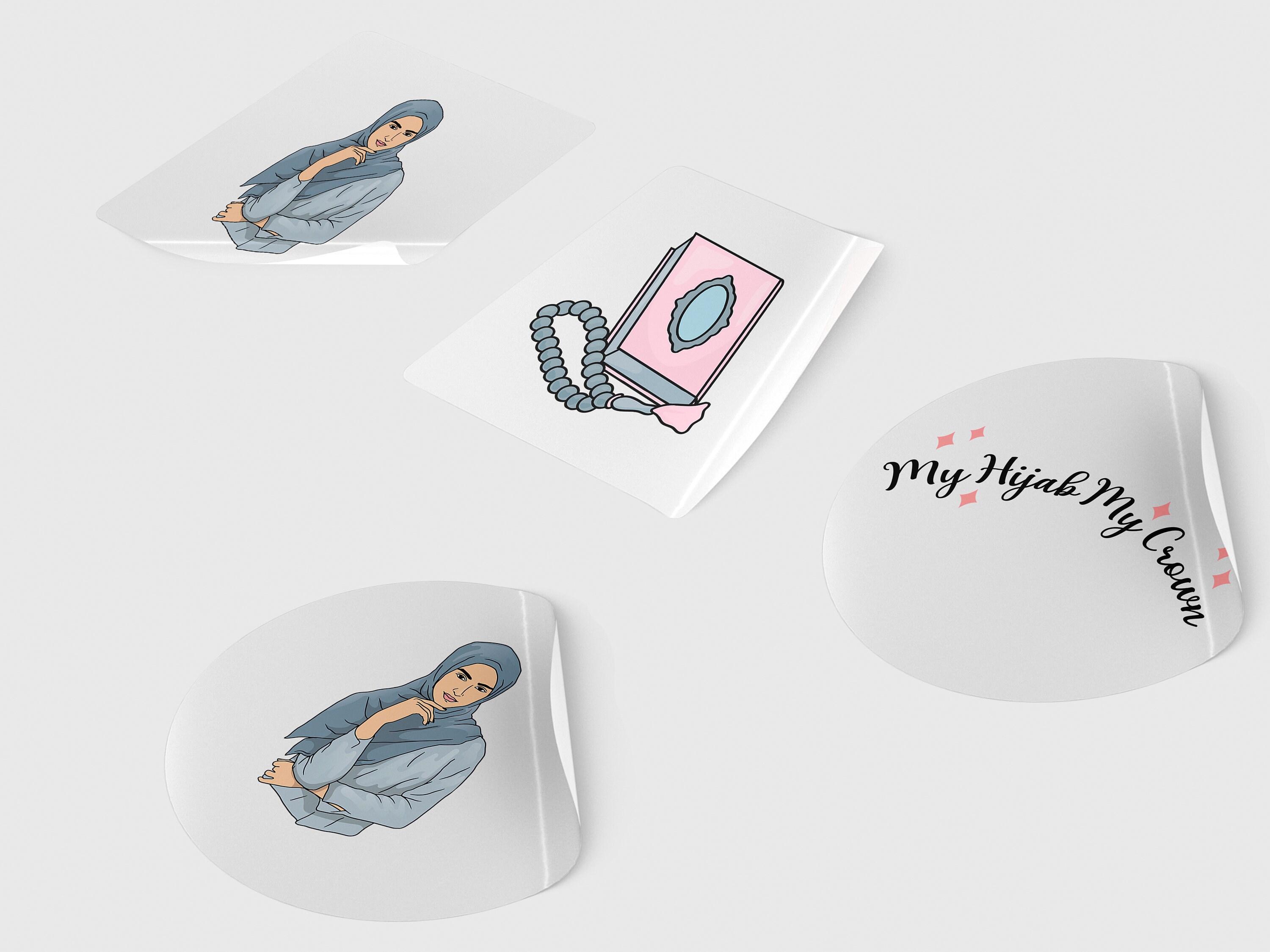 Printable Hijabi Sticker Muslimah Stickers Shades of Muslimah - Etsy