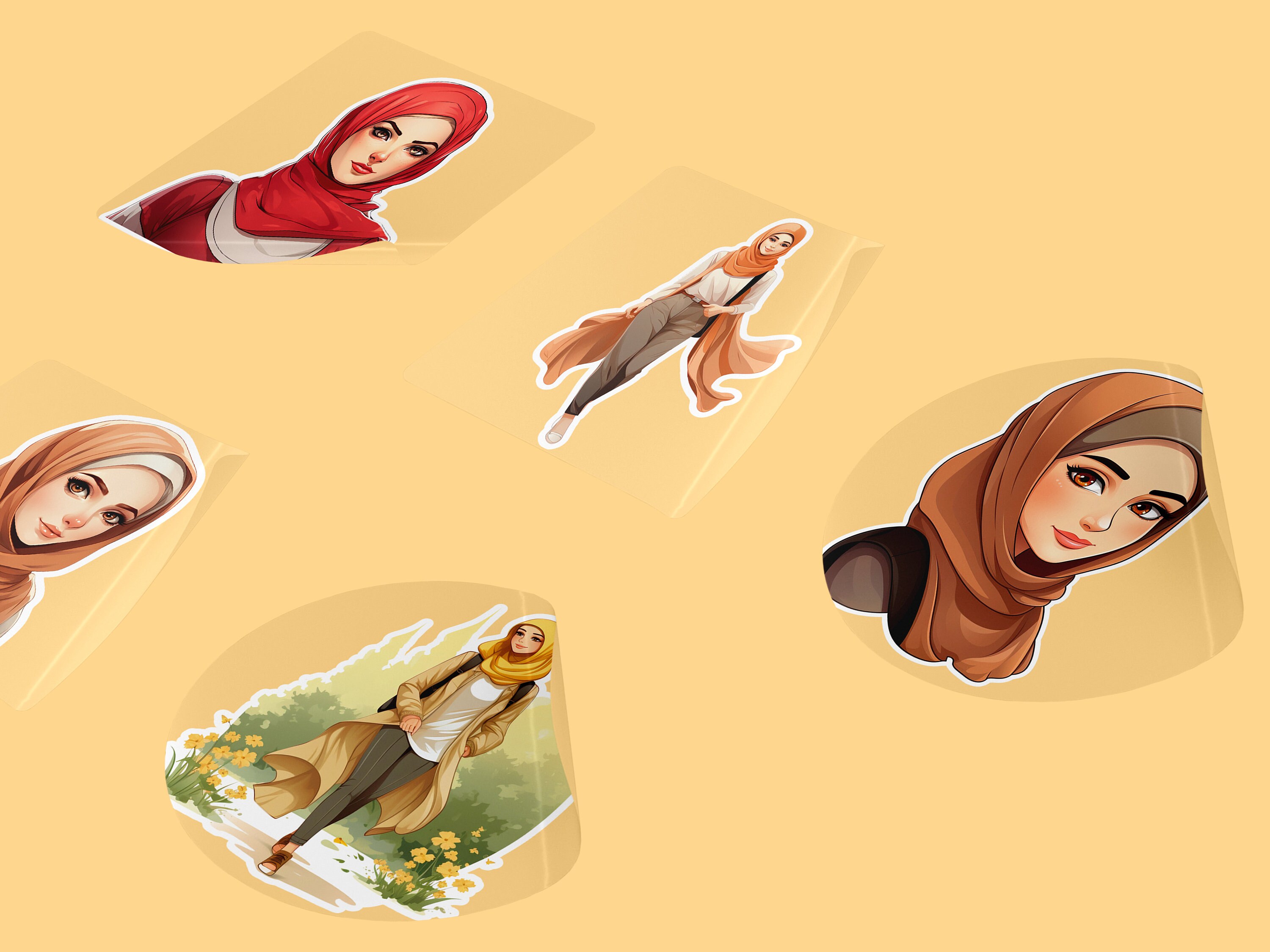 Printable Muslimah Stickers Planner Accessories: Hijabi Chic Collection ...