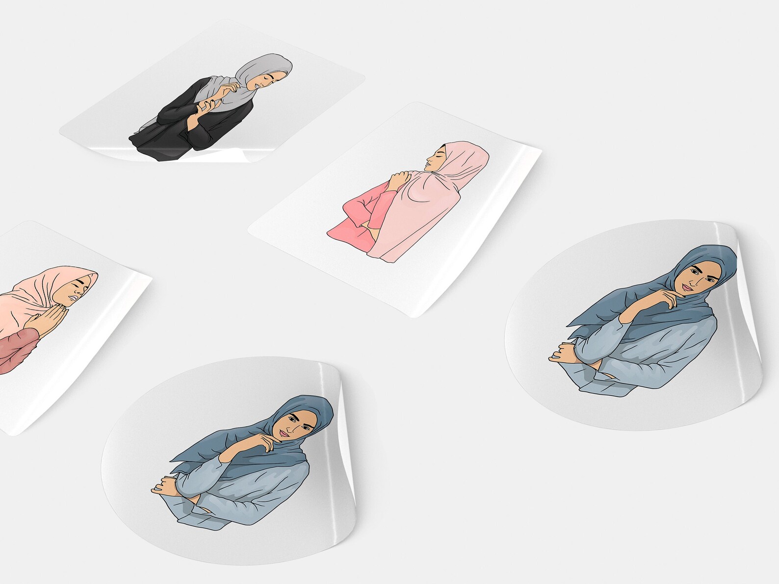 Printable Hijabi Sticker Muslimah Stickers Shades of Muslimah - Etsy
