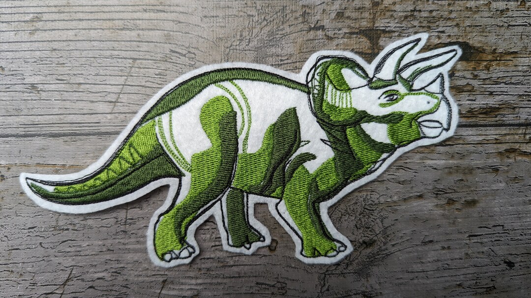 Triceratops, Dinosaur, Patch, Applique - Etsy