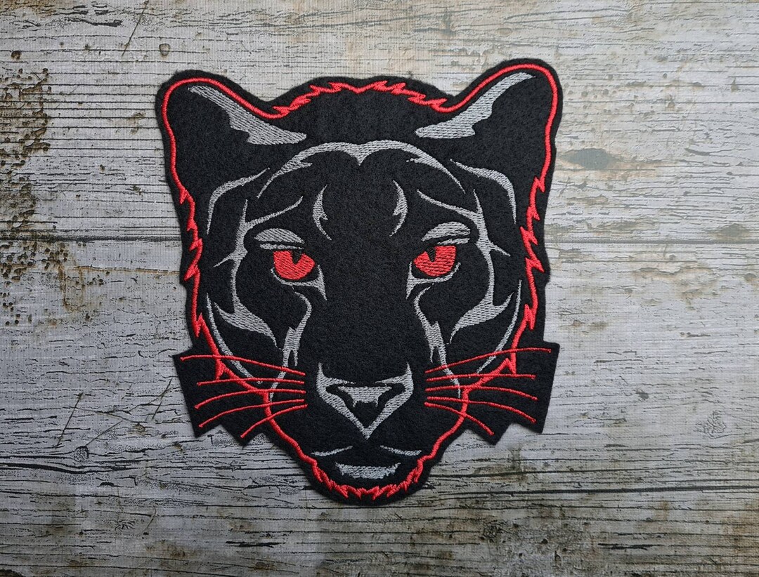 Panther Head Red, Patch, Application - Etsy