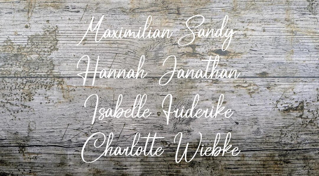Font No.15 Iron-on Image Names, Plotted, Iron-on, Custom Text, Flex ...