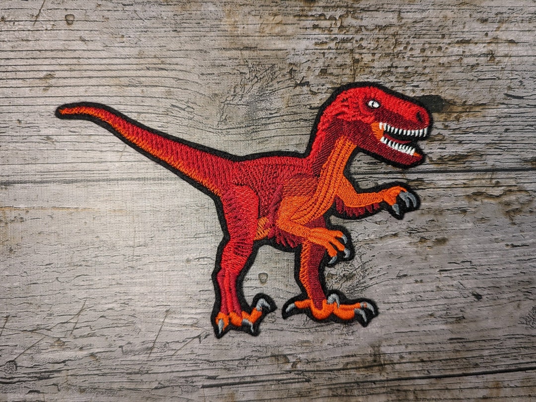 Velociraptor, Dinosaur, Patch, Applique - Etsy