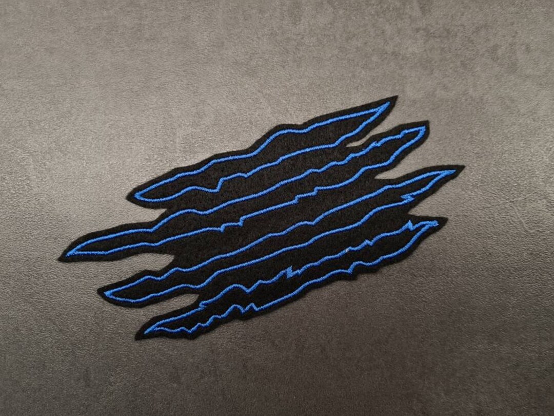 Blue Scratch Claws Scratch Marks Patches Application - Etsy