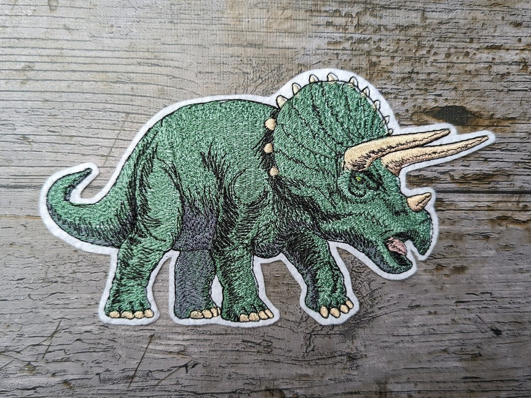Triceratops, Dinosaur, Patch, Applique - Etsy