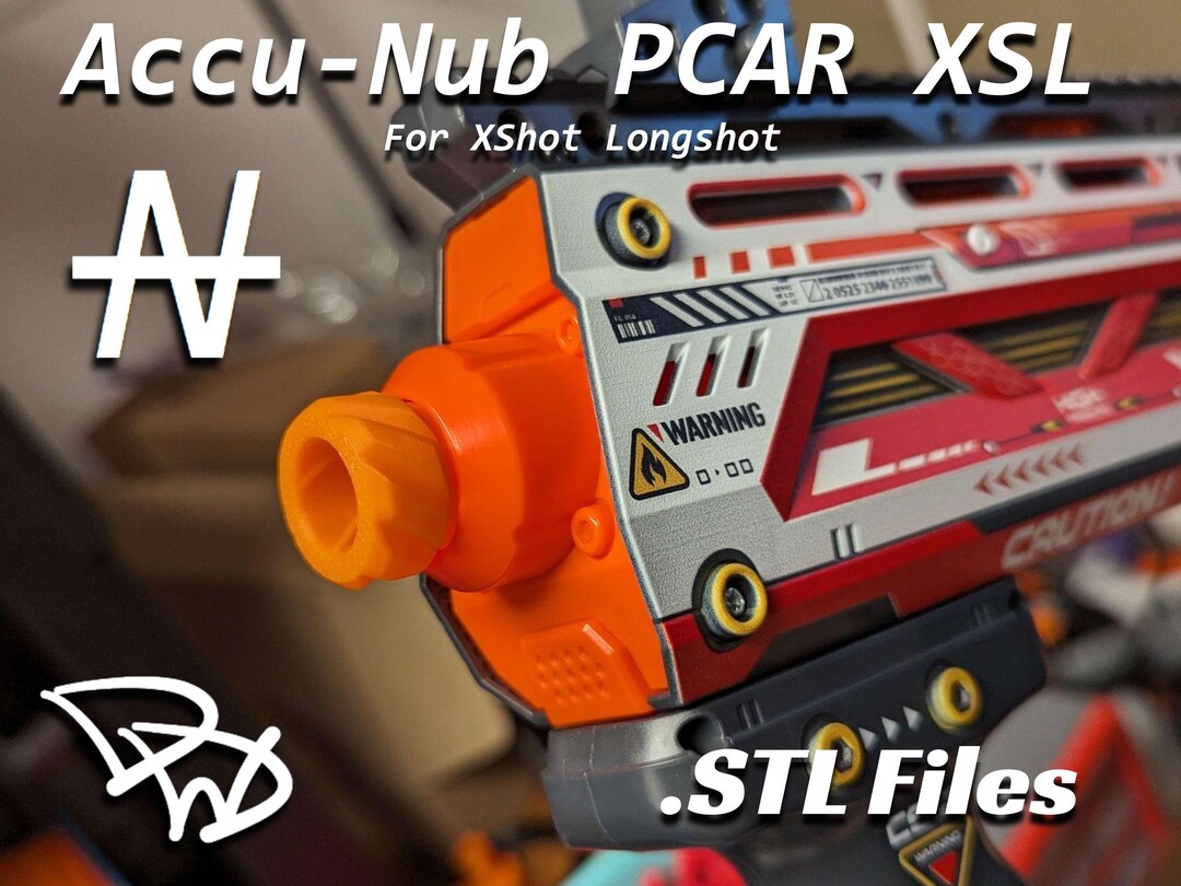 Accu-nub PCAR XS Longshot Digital .STL Files - Toy Foam Dart Blaster ...