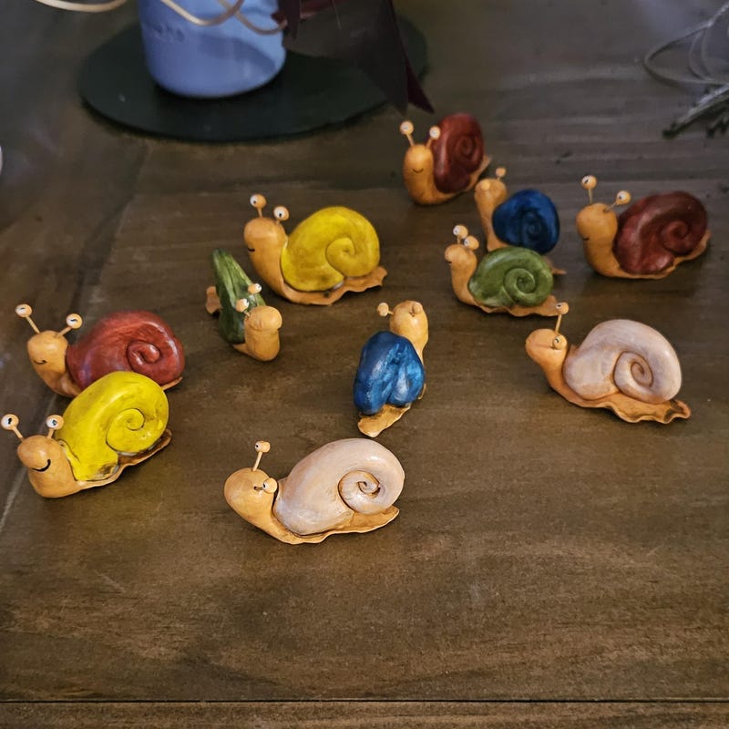 Polymer Clay Snail - Etsy
