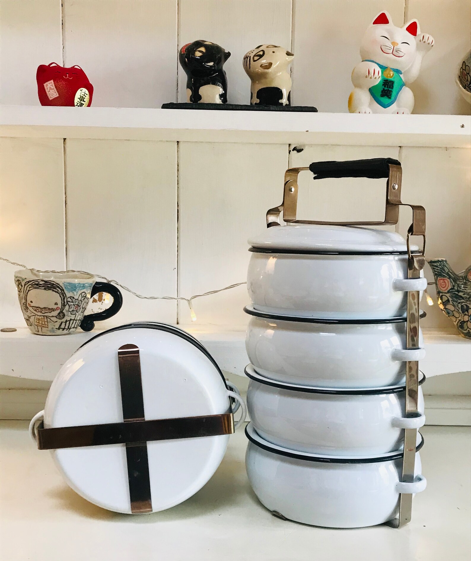 Vintage Style Tiffin Box Hand Made Enamel Ware for Lunch Box - Etsy