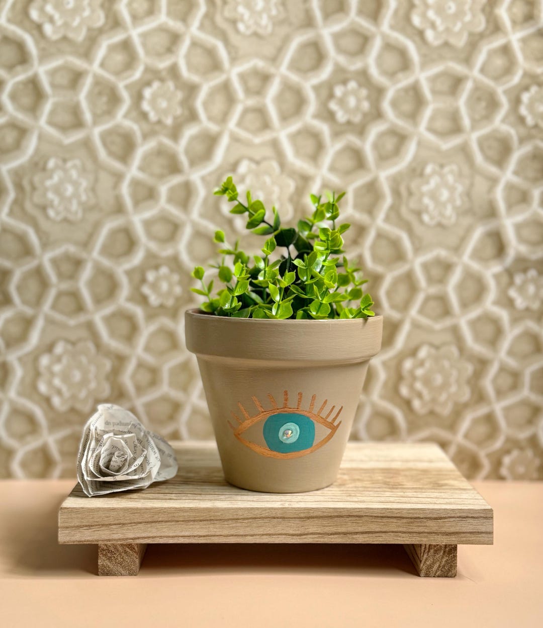 Evil Eye Hand-painted Terracotta Planter Pot - Etsy